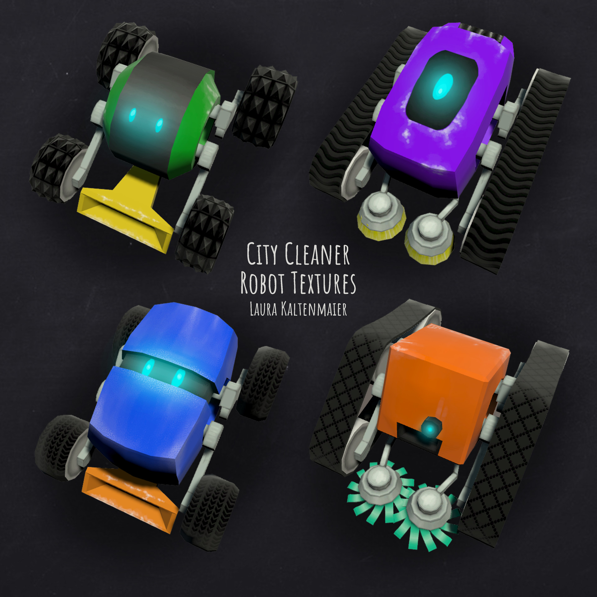 ArtStation - City Cleaner - Robot Textures