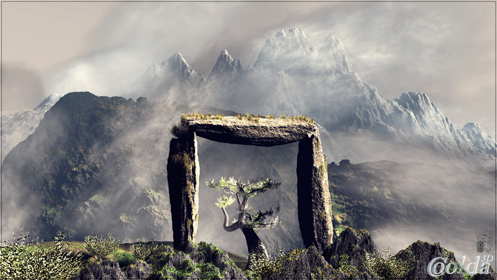 ArtStation - Gate in the mountains