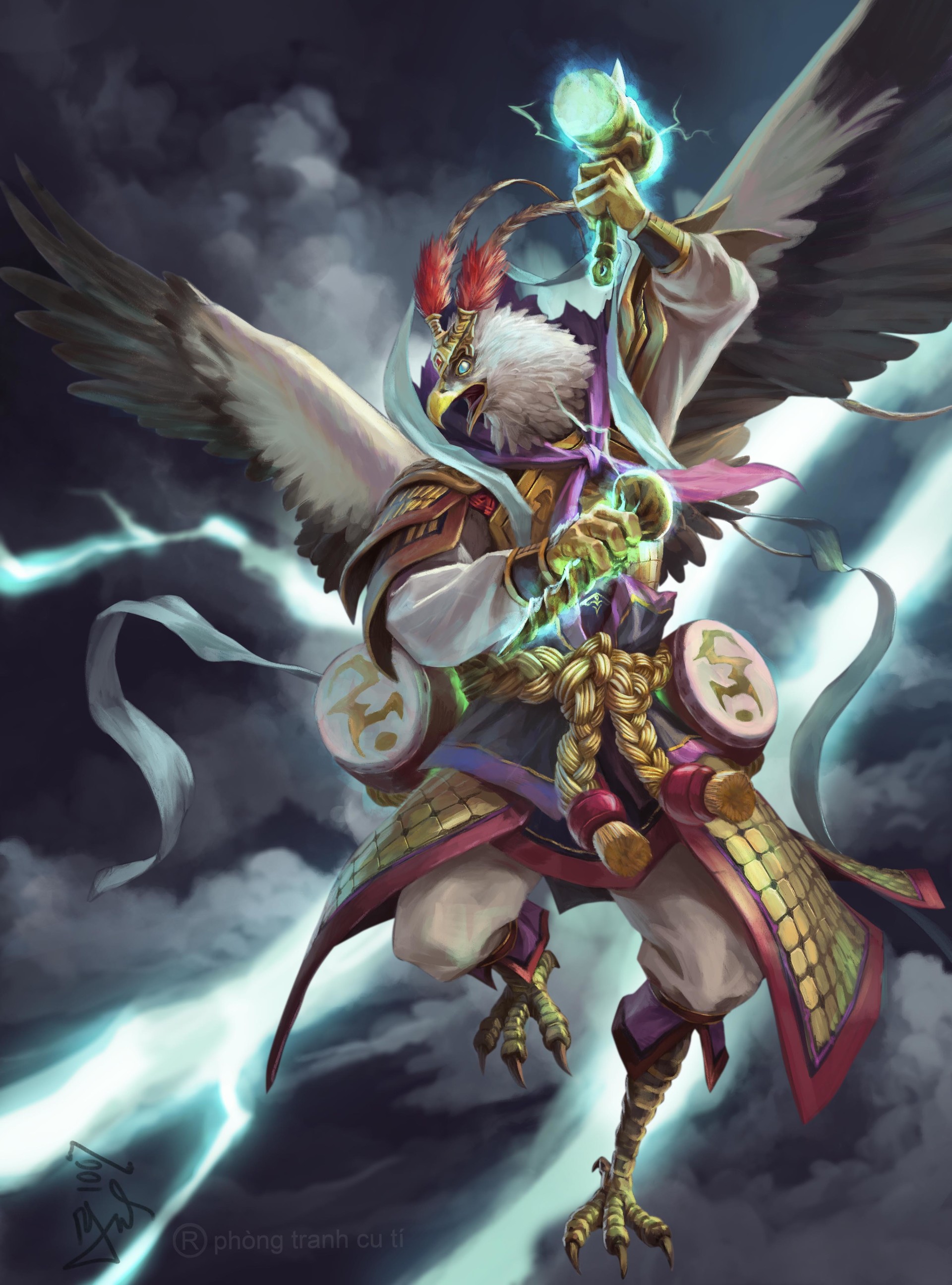 ArtStation - Thunder god ( 雷公)