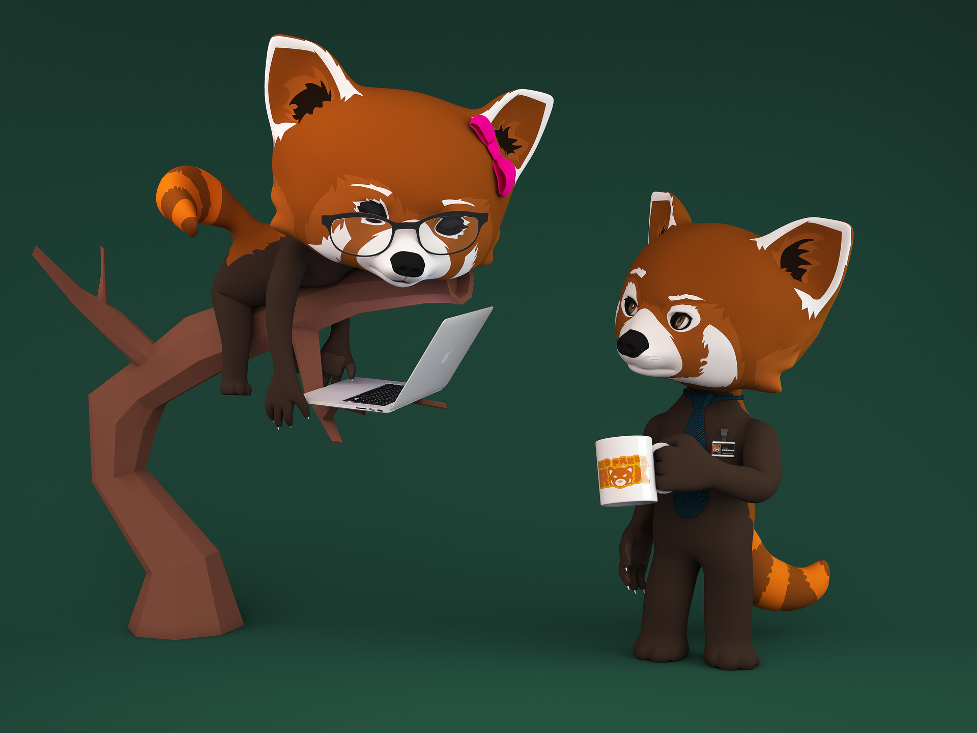 ArtStation - Red Panda colleague
