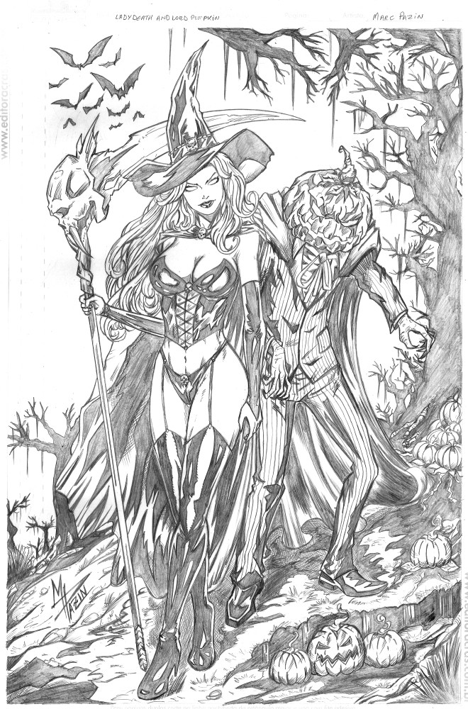 lady death coloring pages