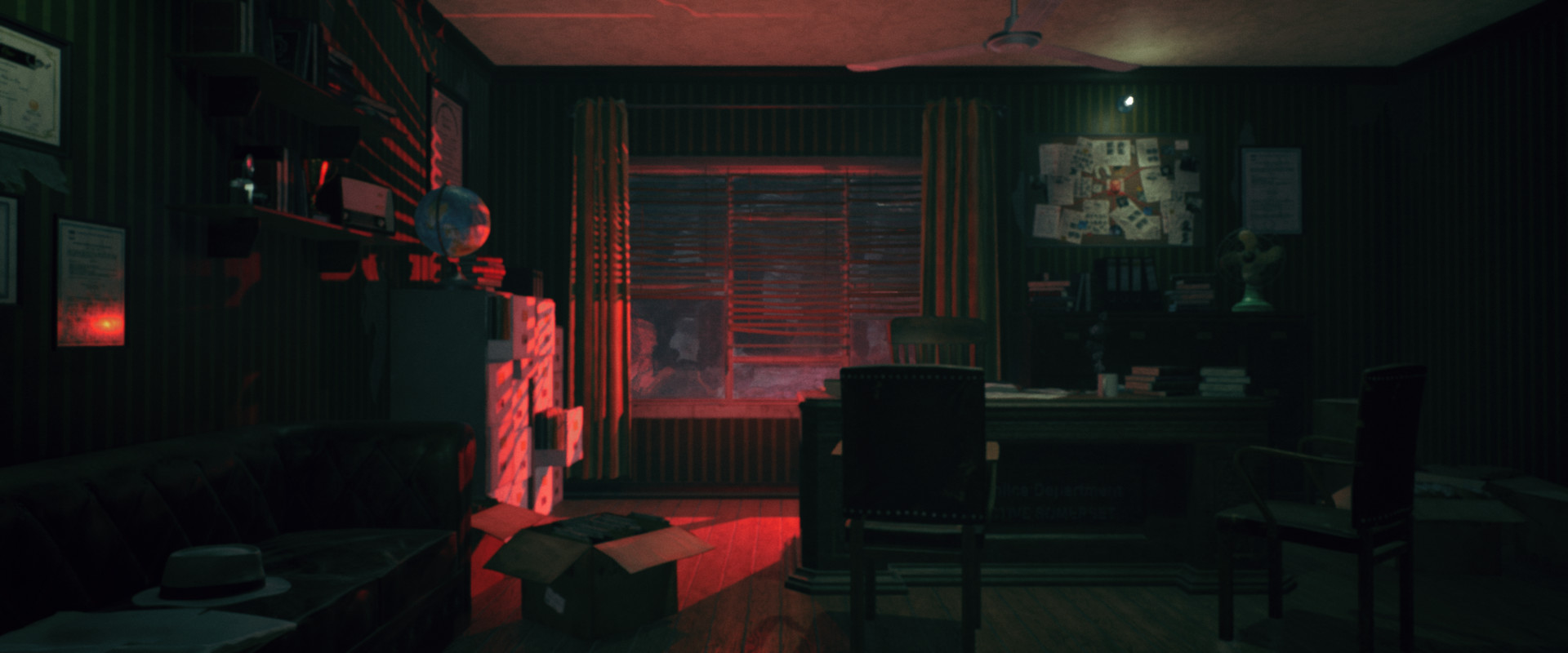 ArtStation - Detective Office Lighting & Post Process Study