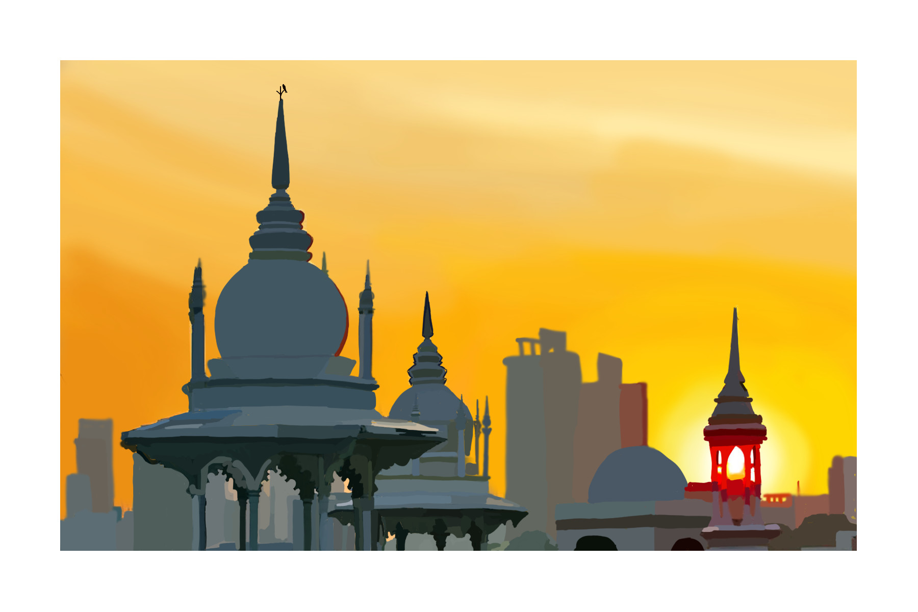 ArtStation - postcard landscape