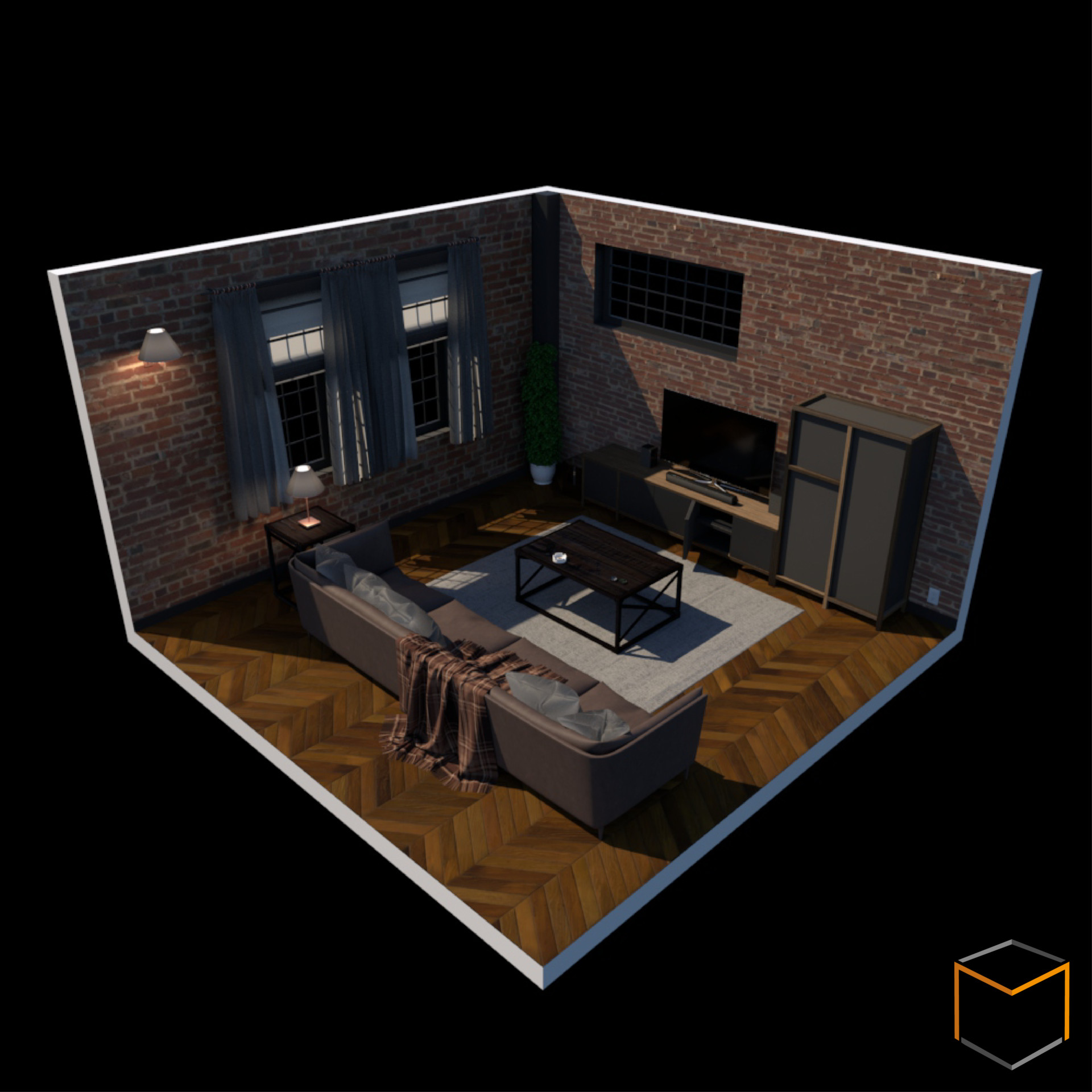 ArtStation - Isometric living room