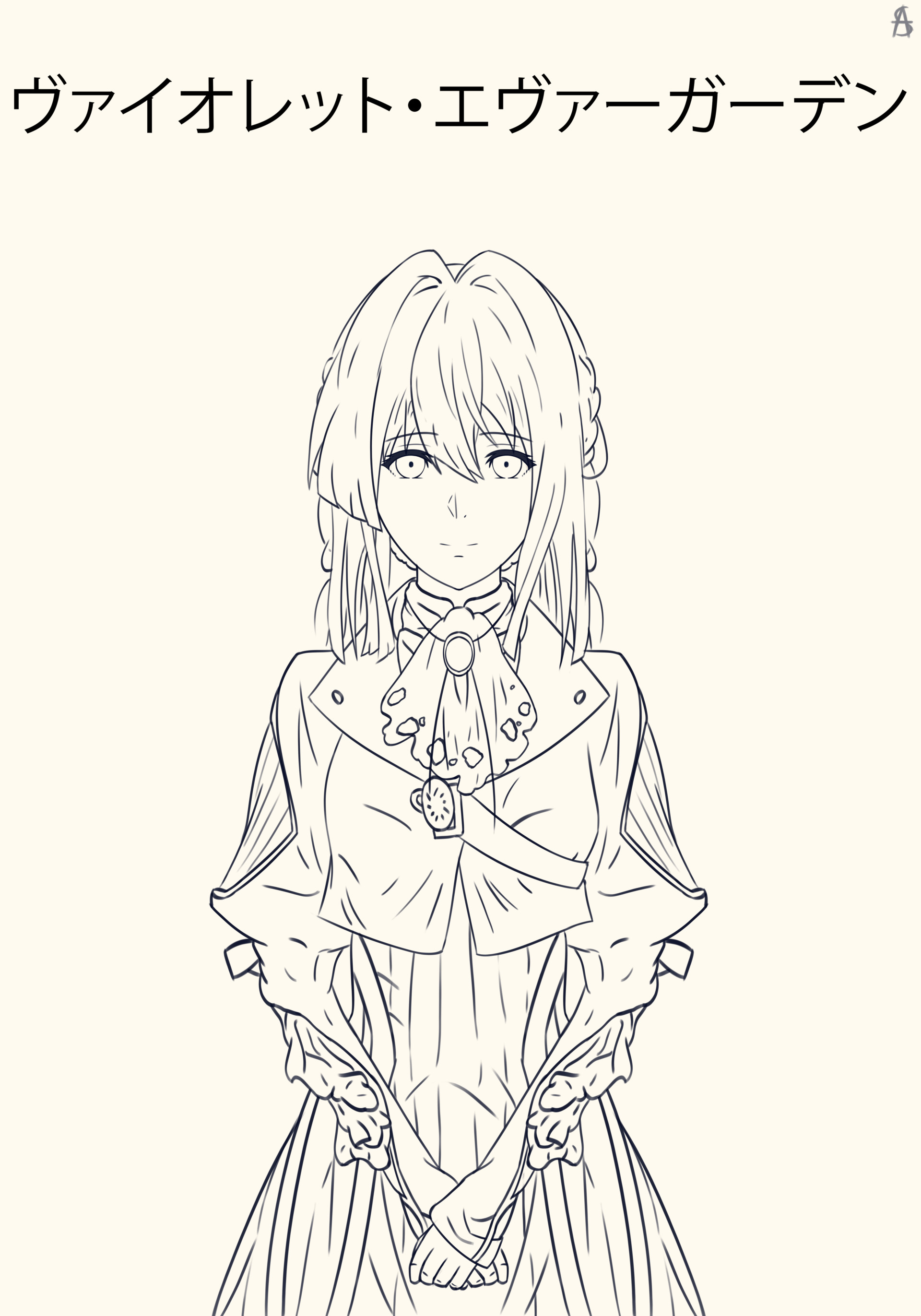 violet evergarden coloring pages