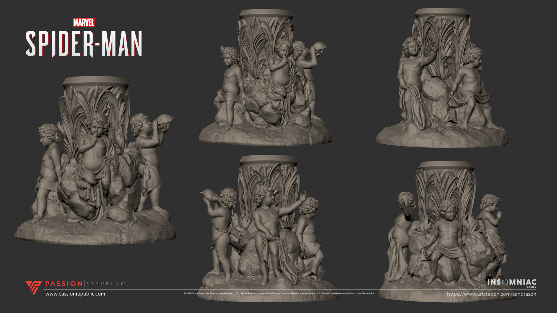 Sandra Soh - Spider-Man: Central Park Bethesda Fountain Sculpture