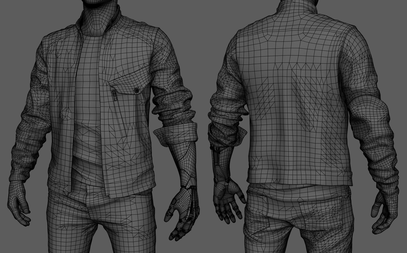 Rui Mu - Cyberpunk Rui HighMesh and GameMesh