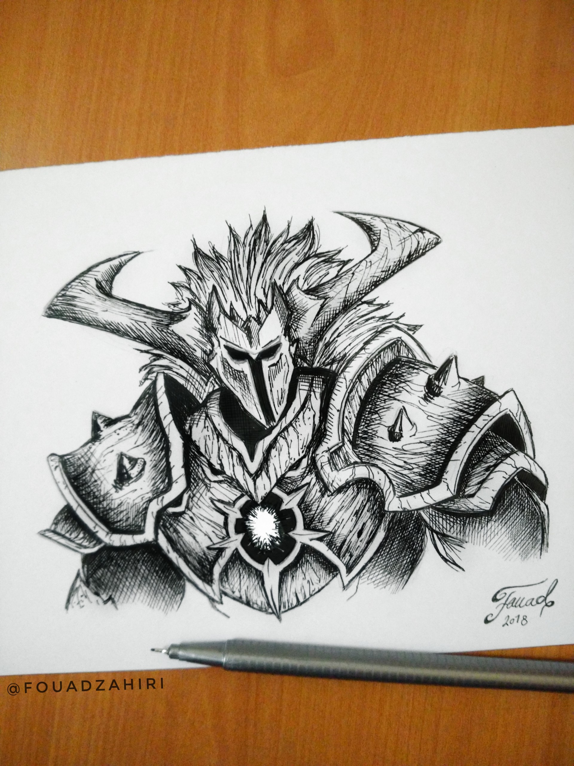 how to draw a evil knight