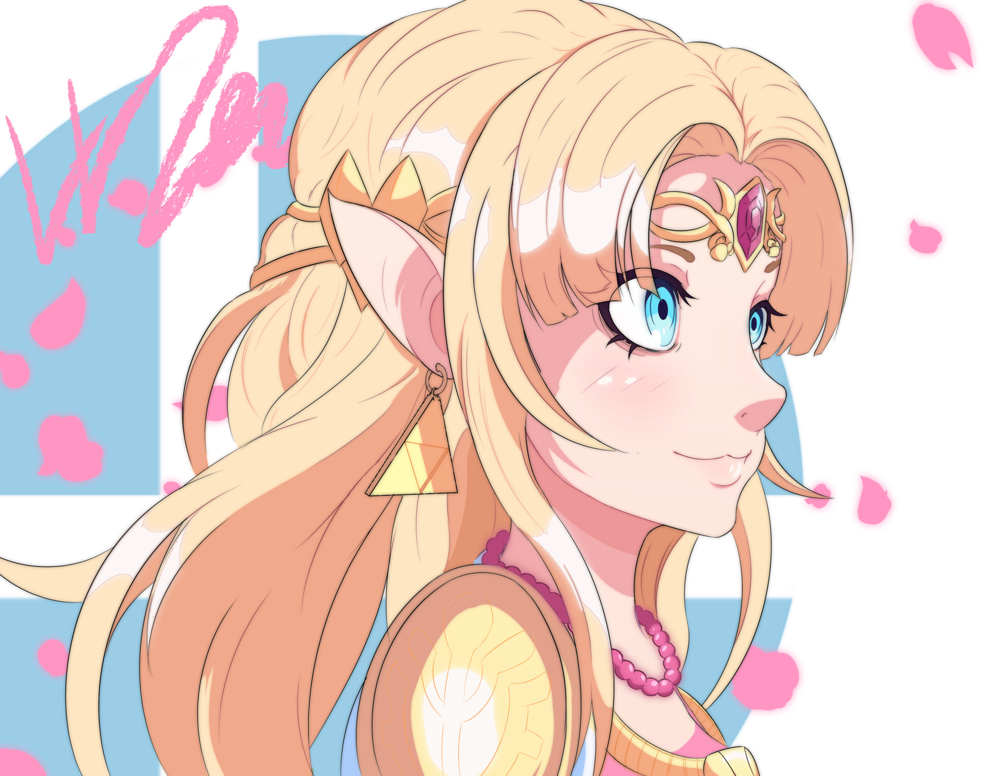 Patrik Idnert Lulusensei Princess Zelda Smash Bros Fan Art