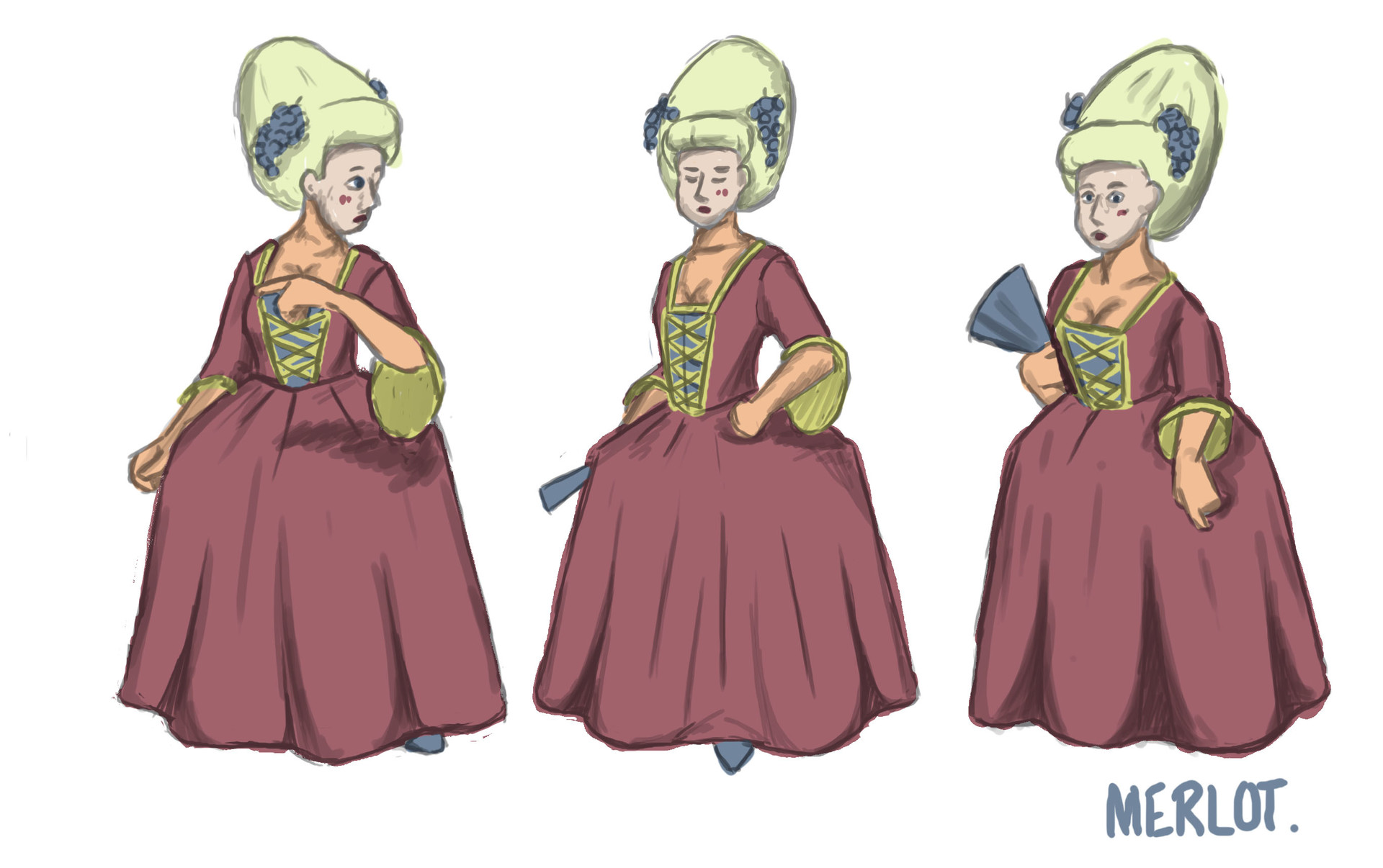 ArtStation - Merlot Character Design- Posing