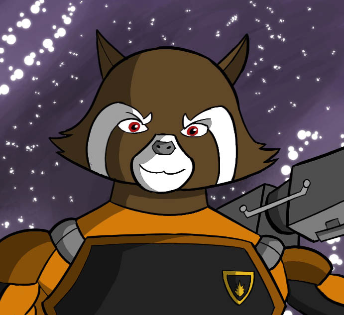 ArtStation - Rocket Raccoon Headshot