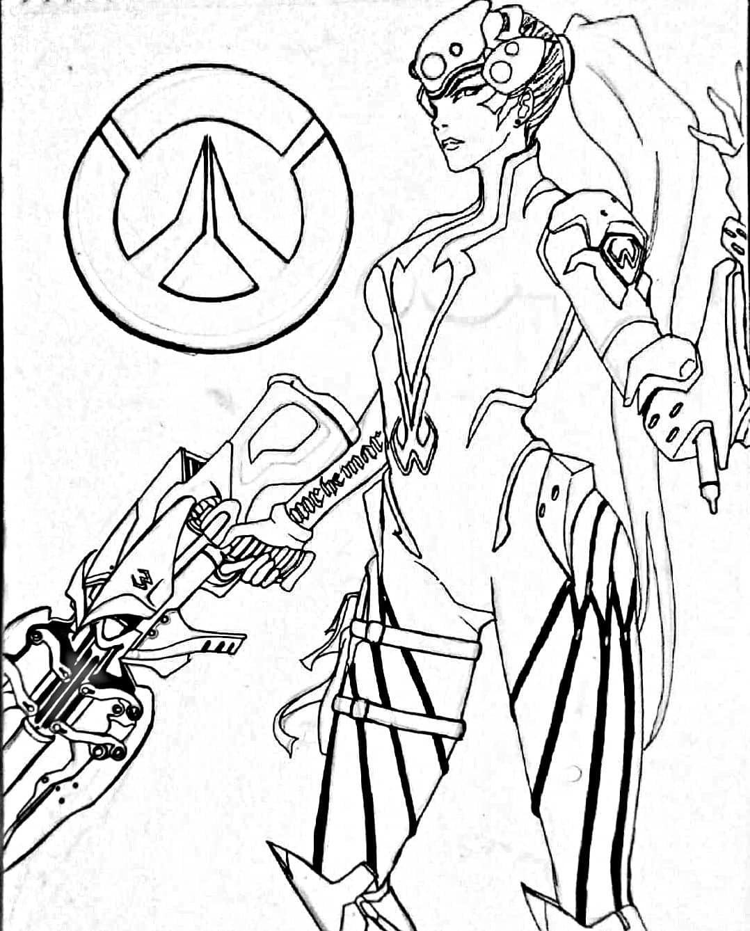 how to draw overwatch widowmaker