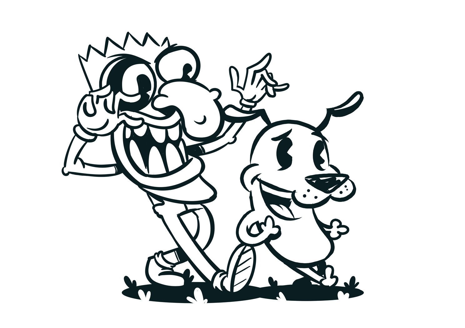 coloring pages of courage the cowardly dog