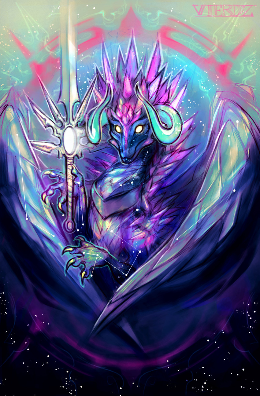 ArtStation - Flight Rising - Commission - Coloured sketch with artistic ...