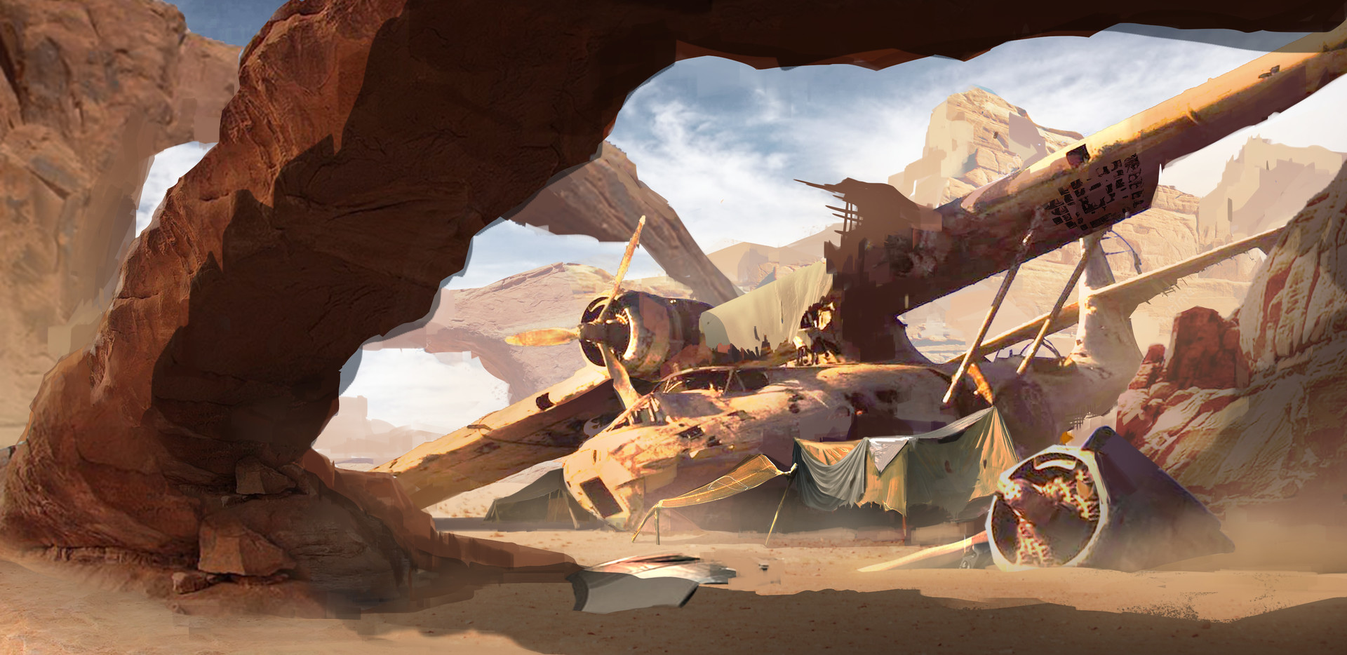 ArtStation - Desert Plane Crash