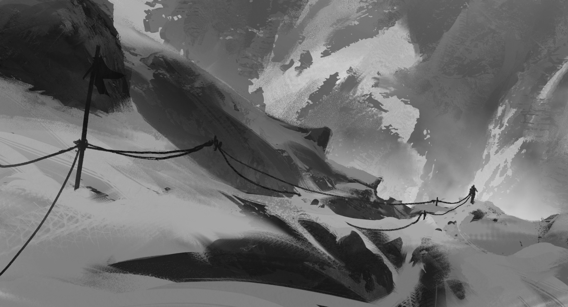 ArtStation - The Edge of the Mountain Sketch