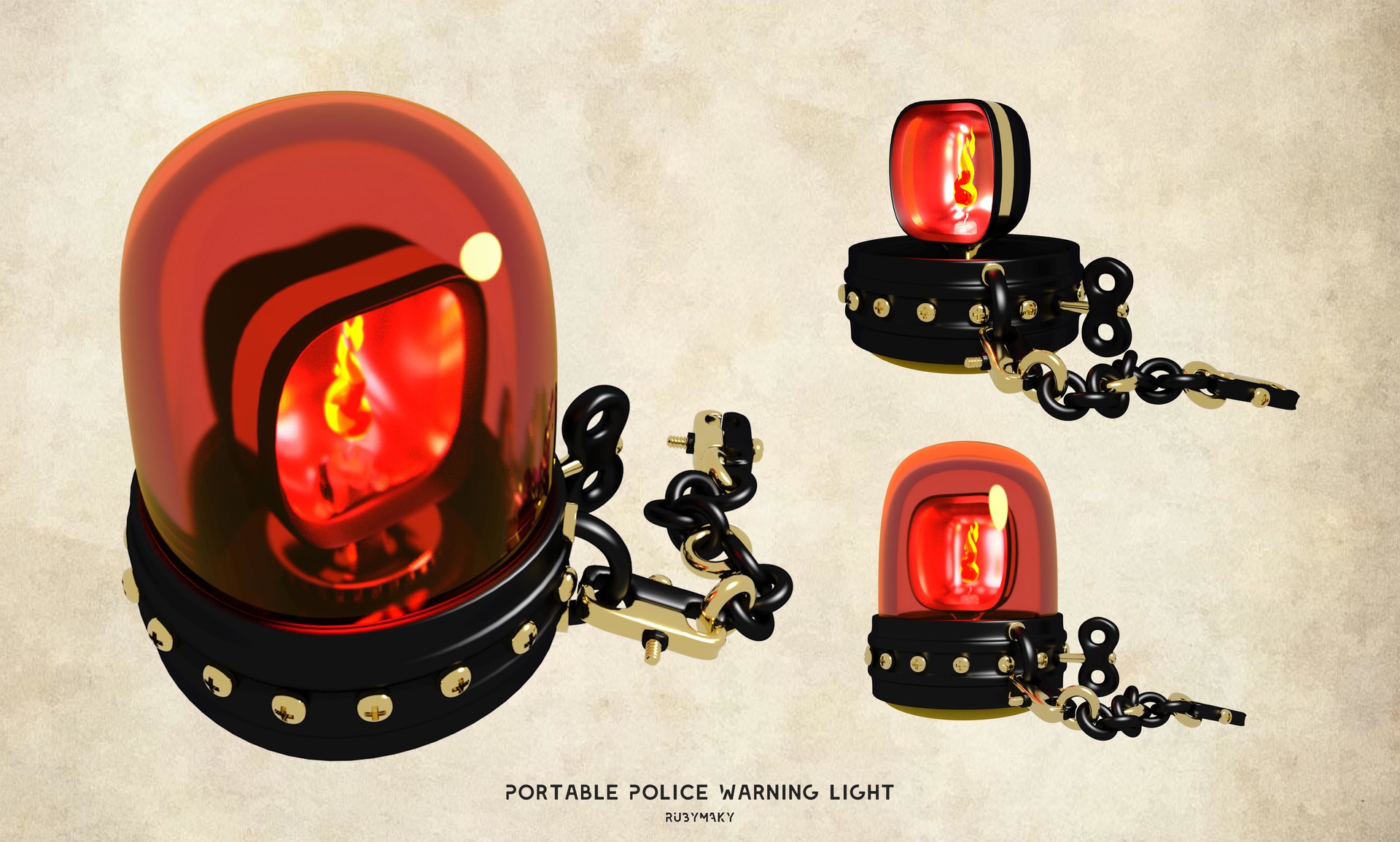 ArtStation - Fantasy Portable Police Warning Light