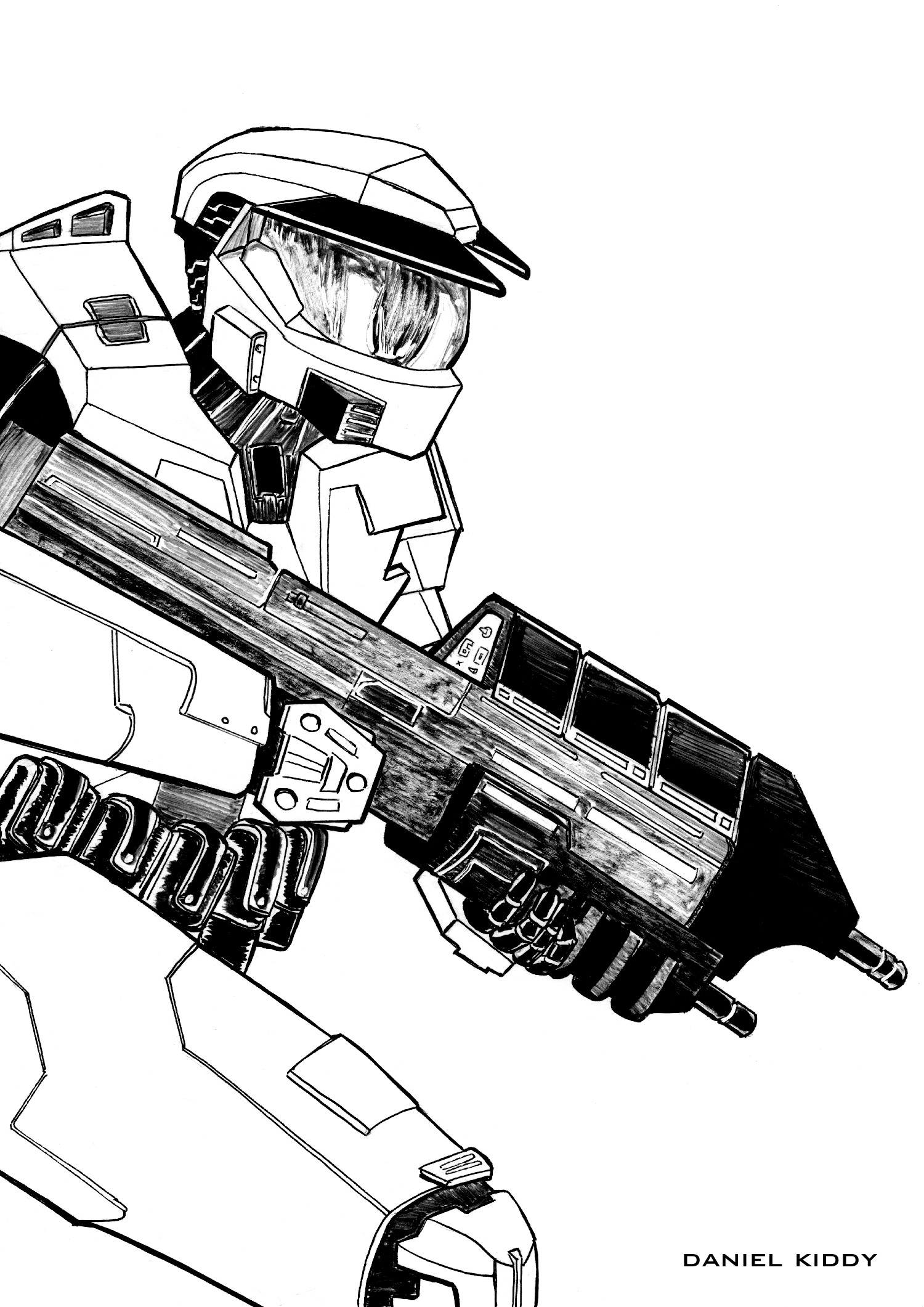 halo master chief coloring pages