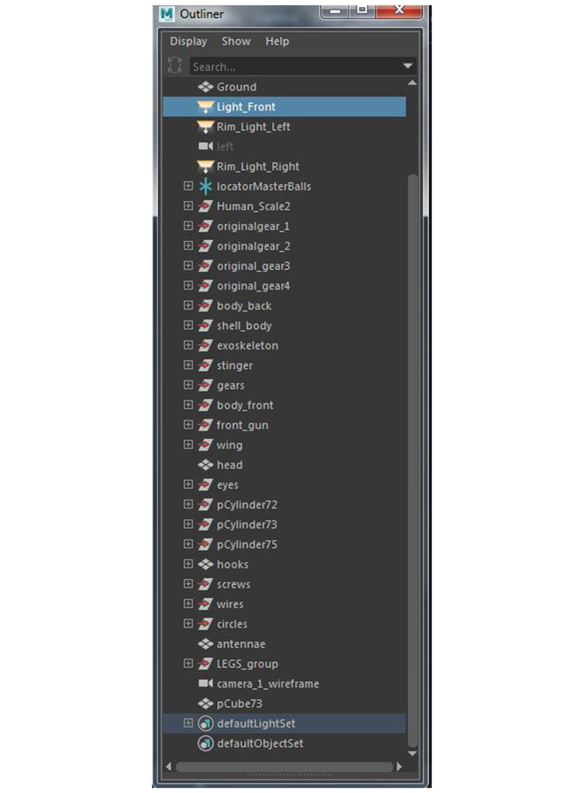 Verity Chow - 3D Modelling - Robotic Insect