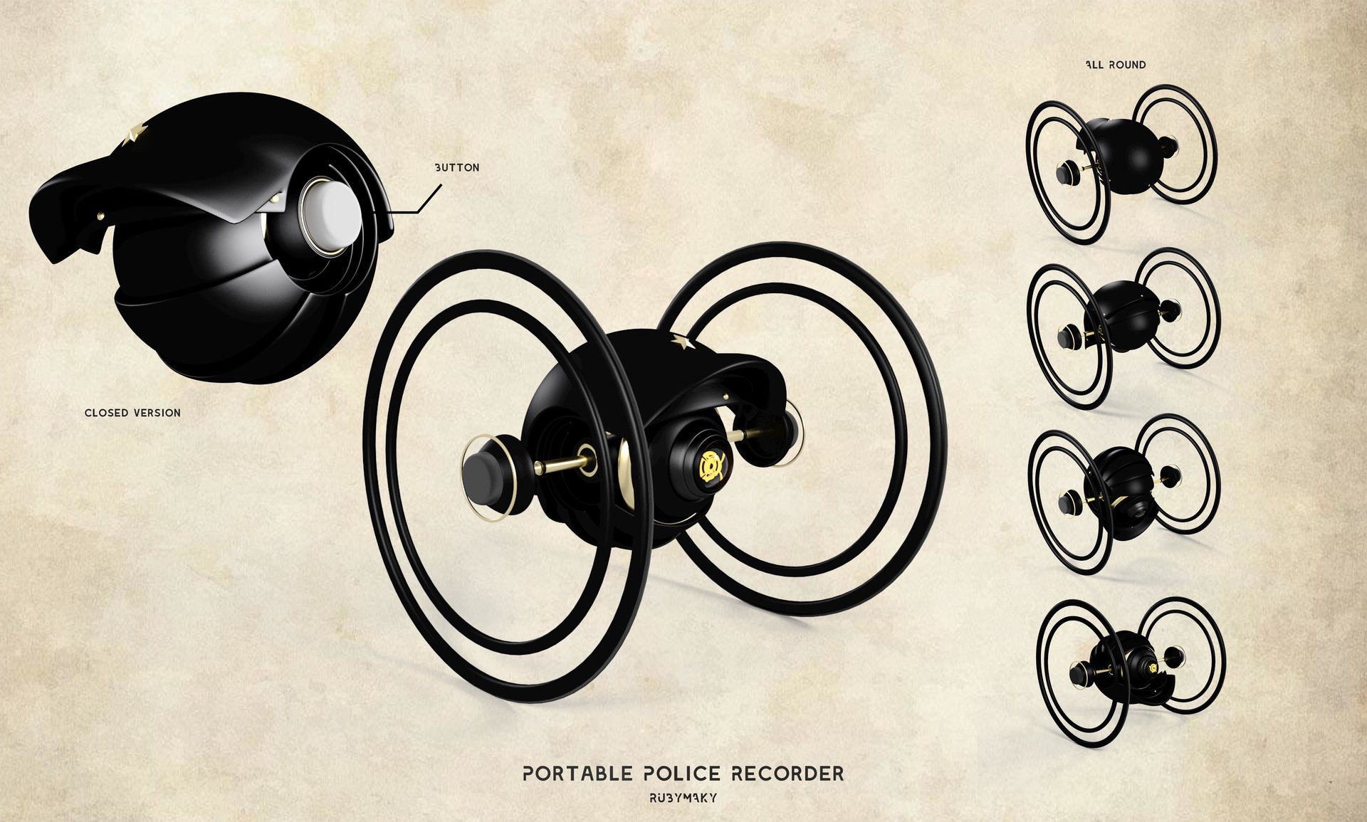 ArtStation - Fantasy Portable Police Ball recorder