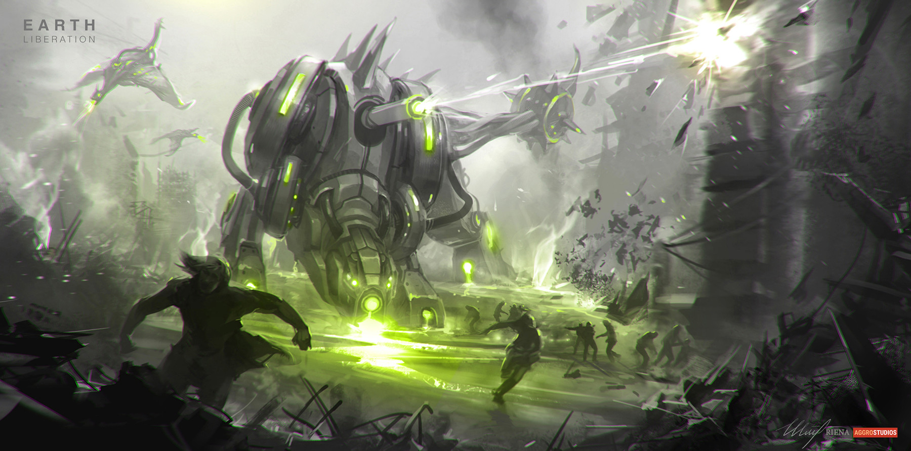 ArtStation - Earth liberation story sketches