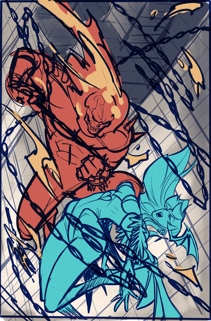 Panzer - - Marvel VS Capcom Infinite Variant cover- The Defenders #4