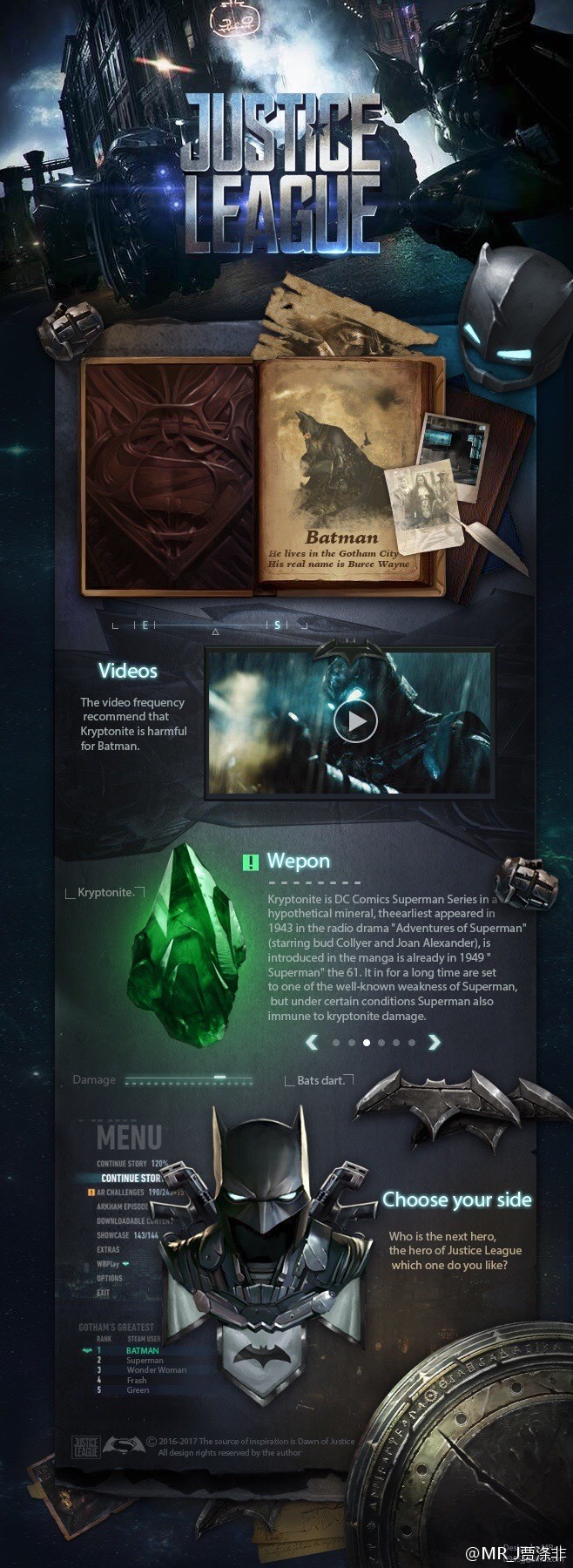 ArtStation - 《Justice League》Desktop Visual Design