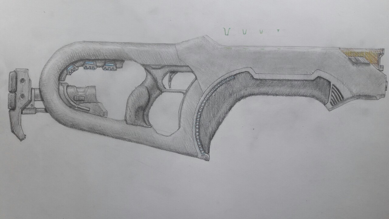 ArtStation - LAB SECURE gun; based on Edon Guraziu's artwork