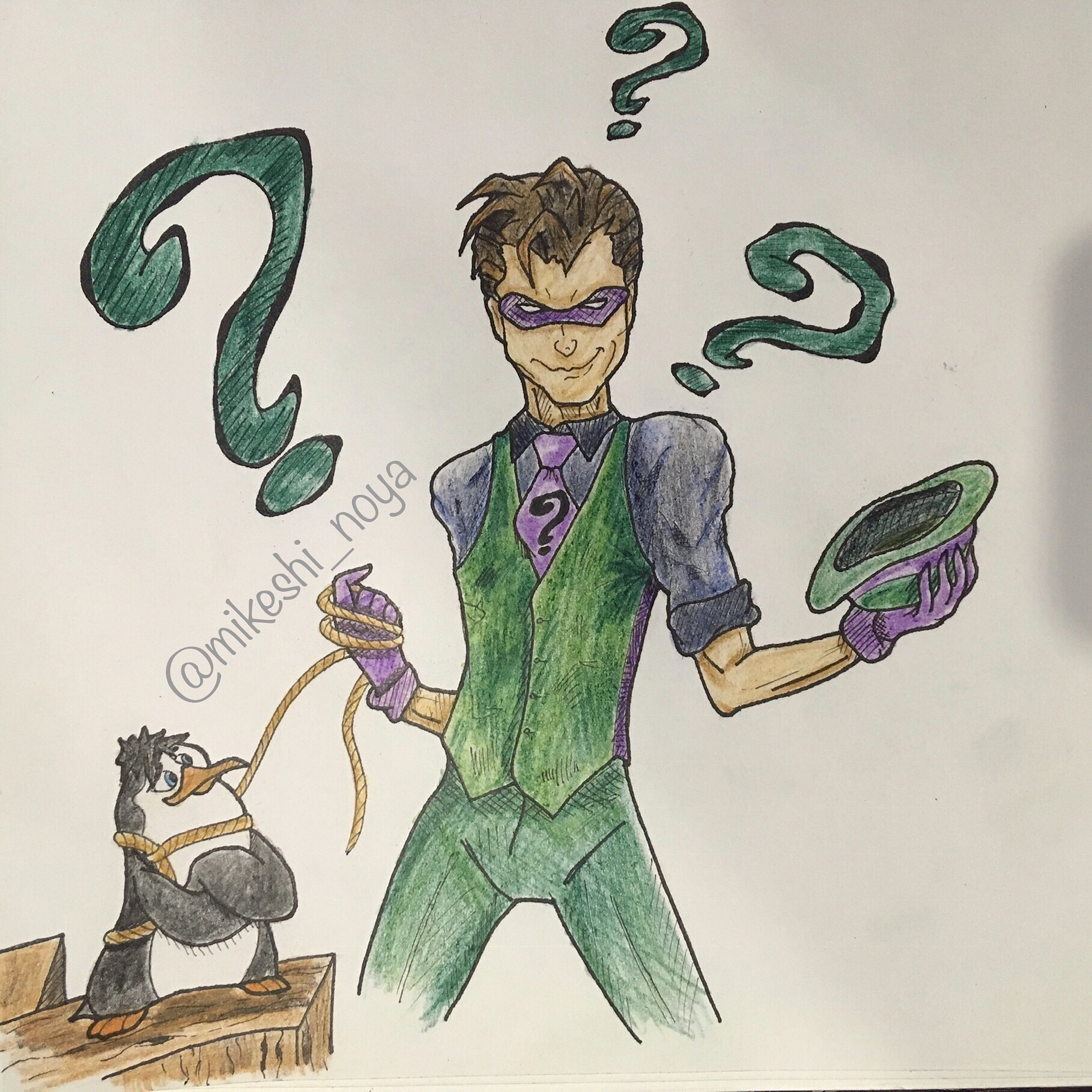 ArtStation - The Riddler and Penguin