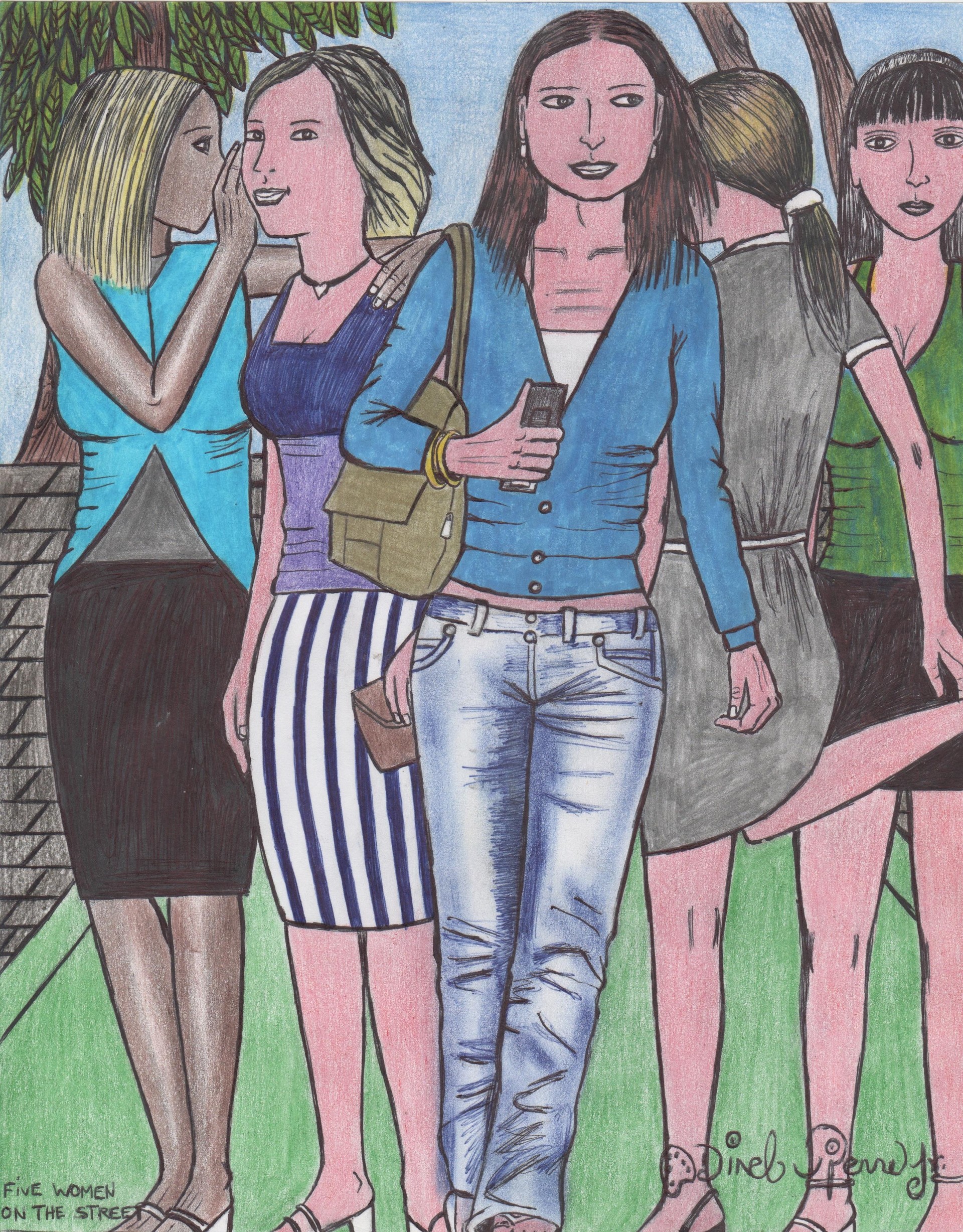 ArtStation - Five women on the street