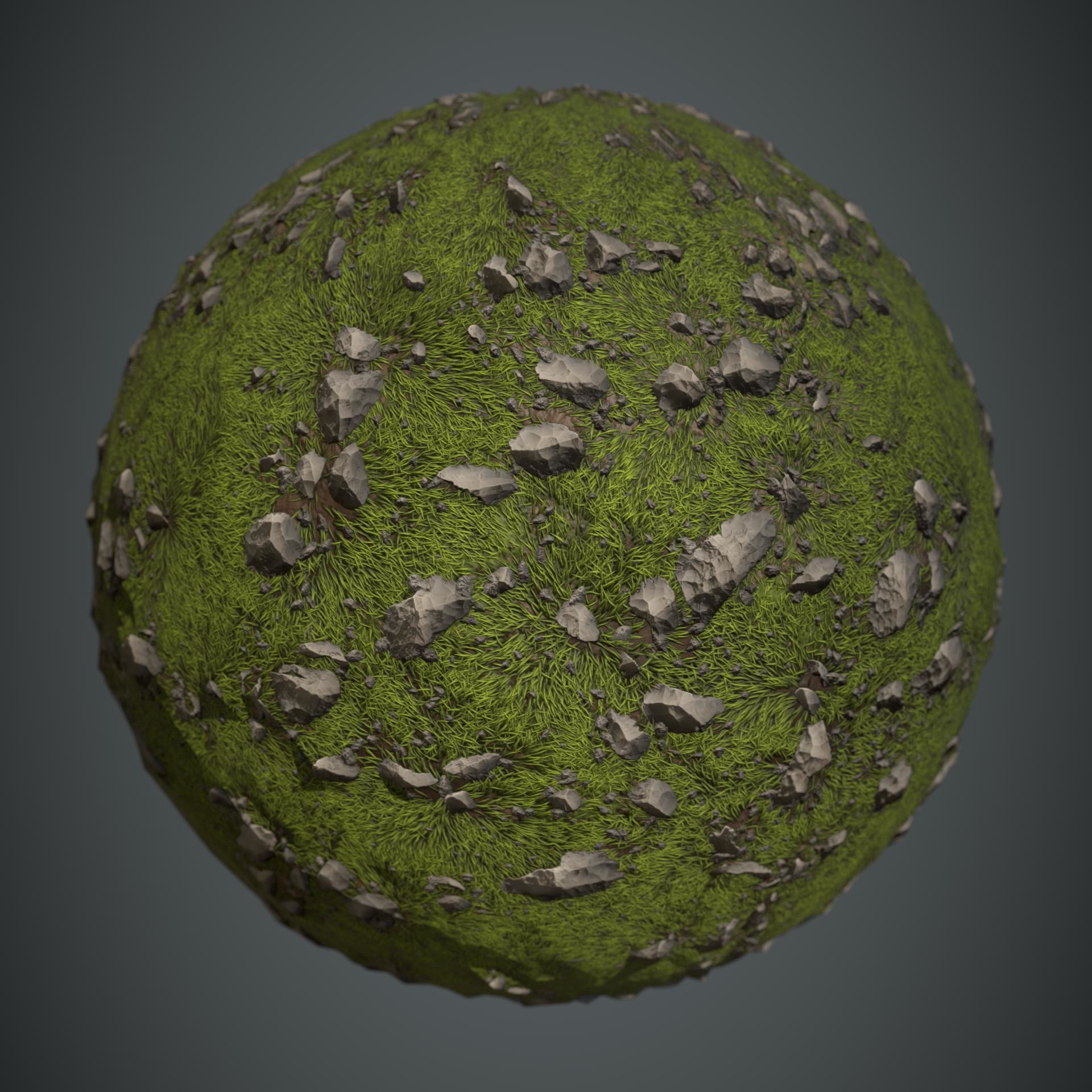 ArtStation - grass and stones