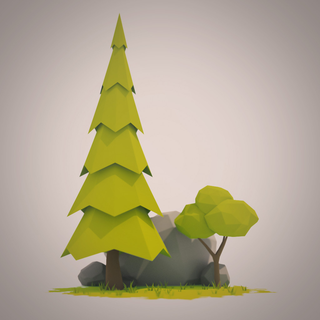 ArtStation - Low poly nature