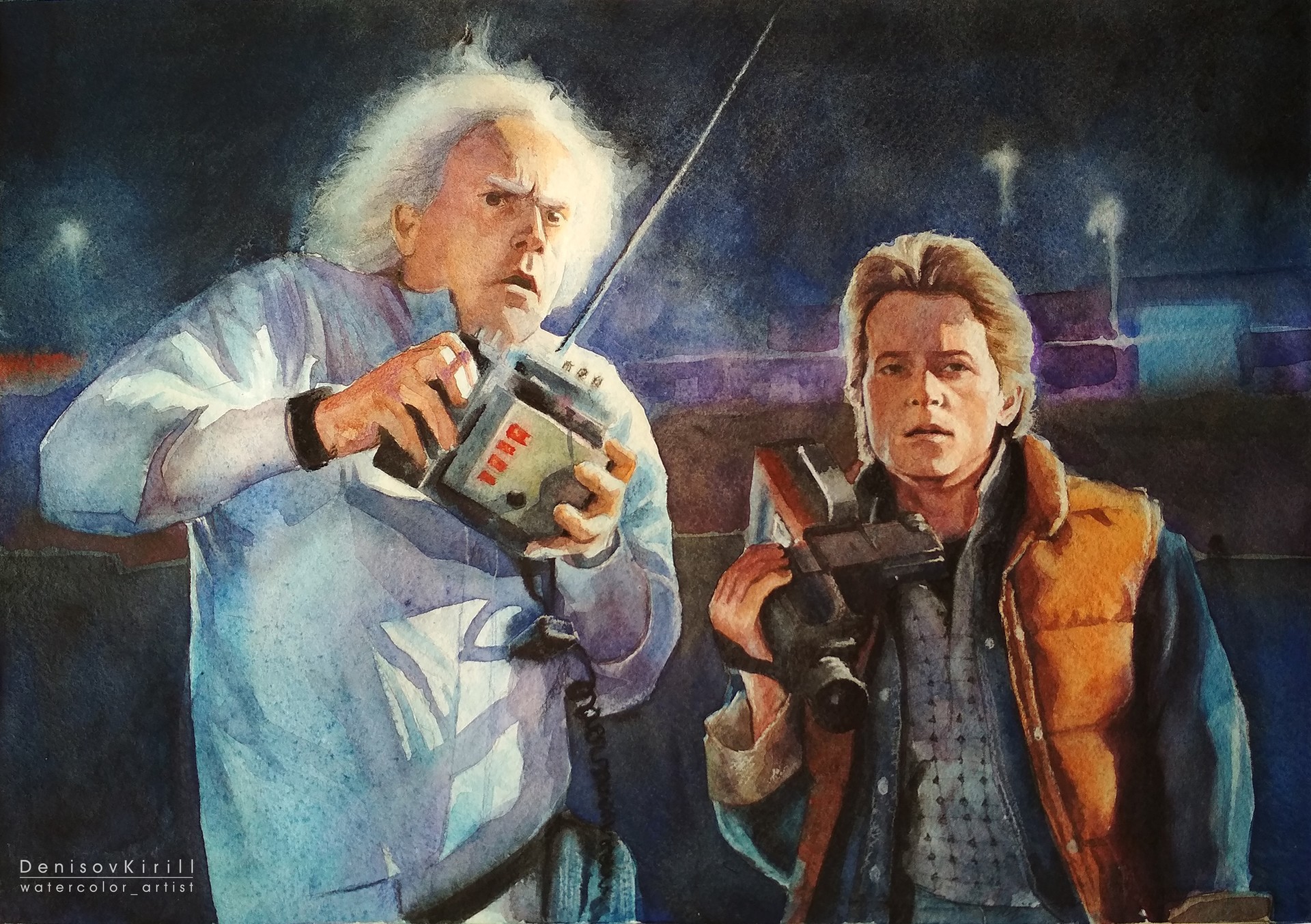 ArtStation - "Back to the Future" watercolor art