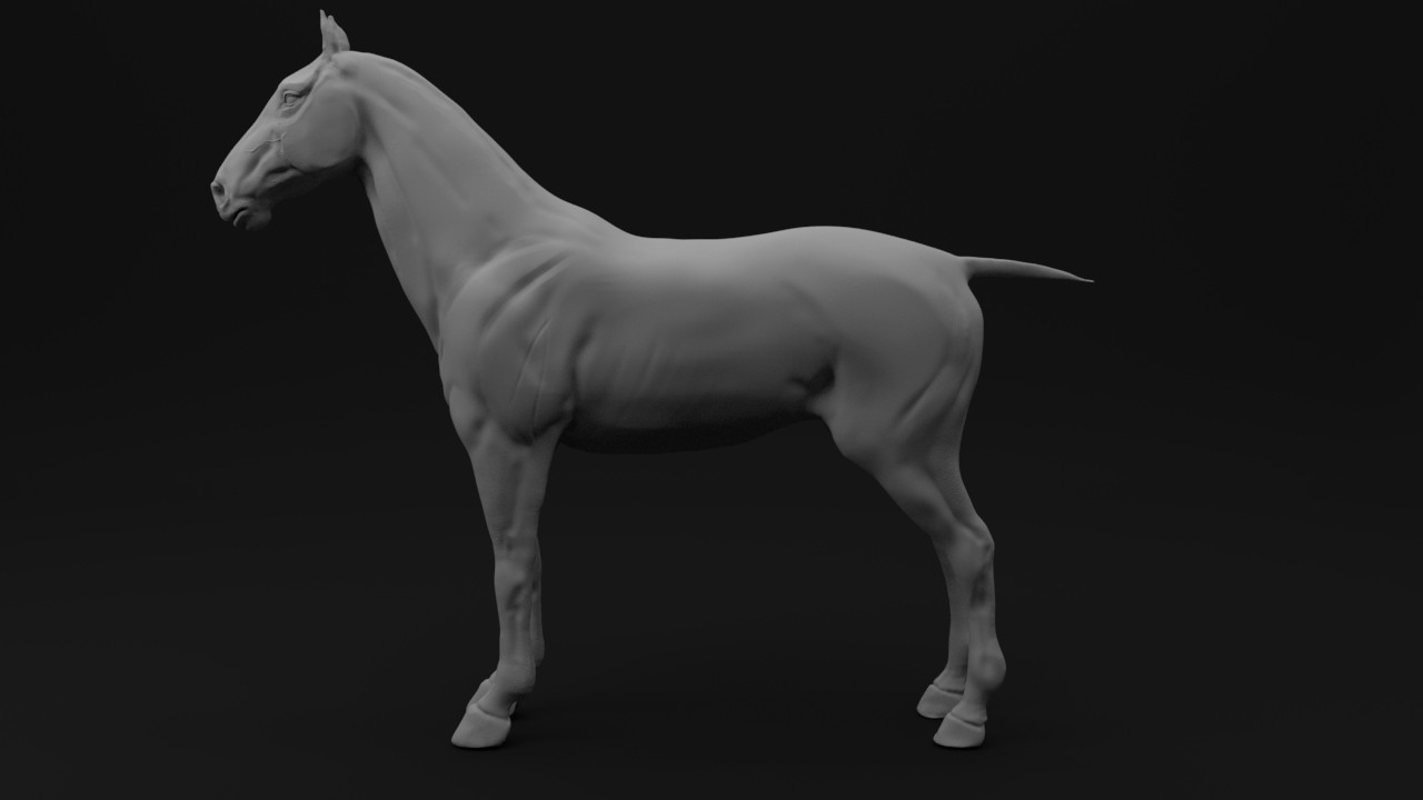 ArtStation - horse Low poly and high poly