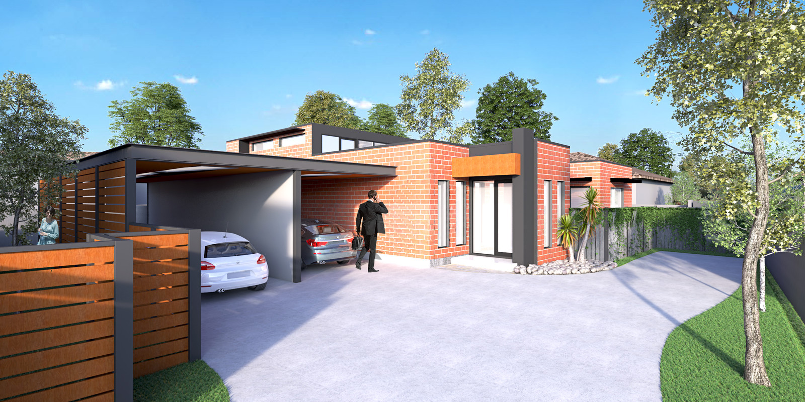 inbox Studio - Ultra Modern Dual Occ in Backyard