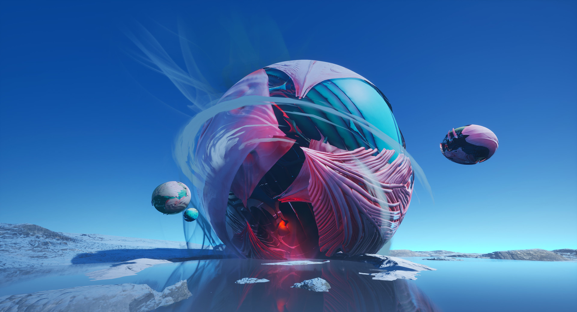 ArtStation - Big Shape comp Practice: Spheres 04 (UE4)