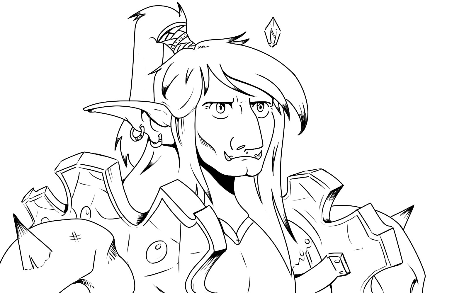 ArtStation - Troll design line art