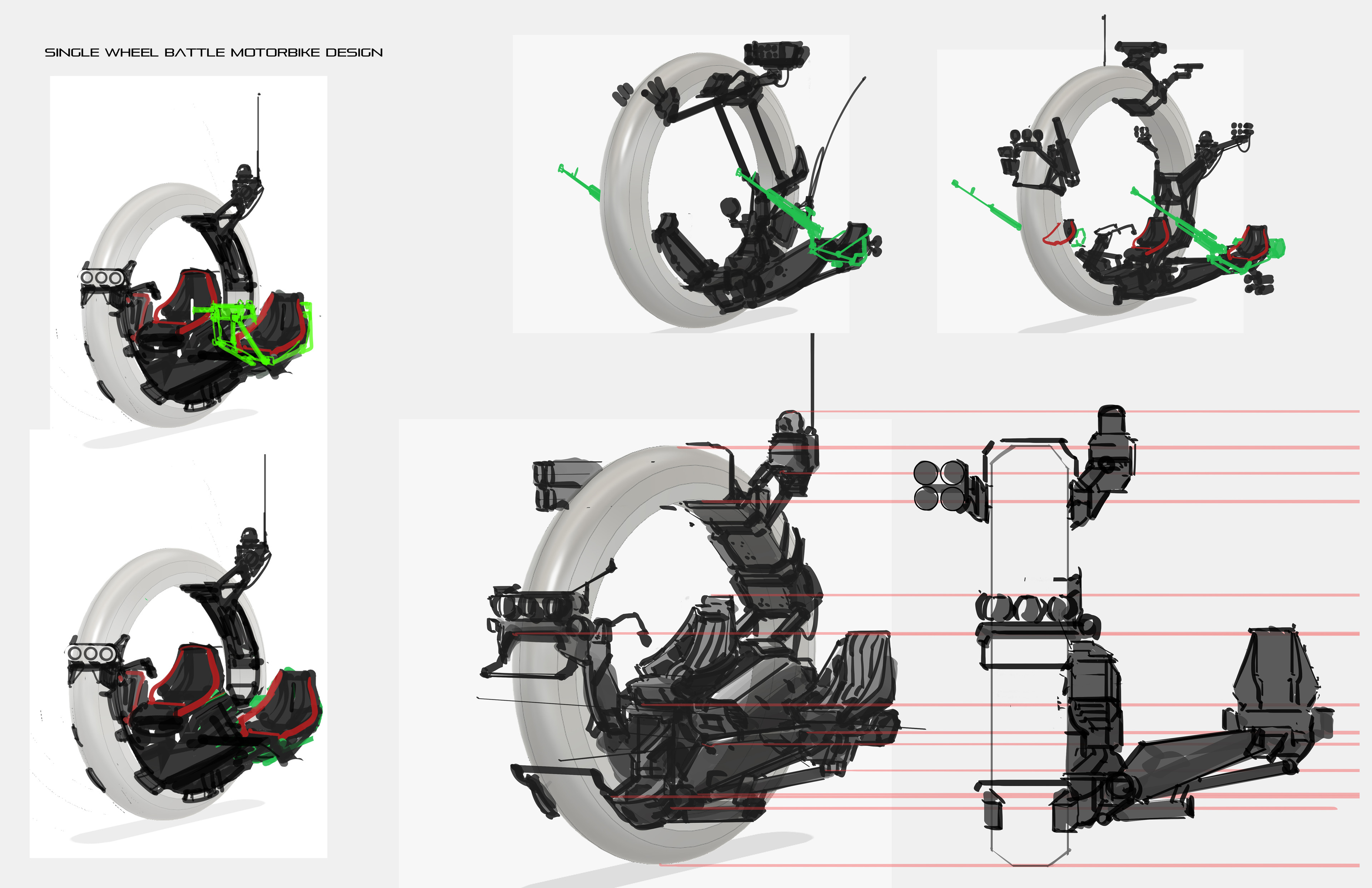 Longque Chen - single wheel motorbike