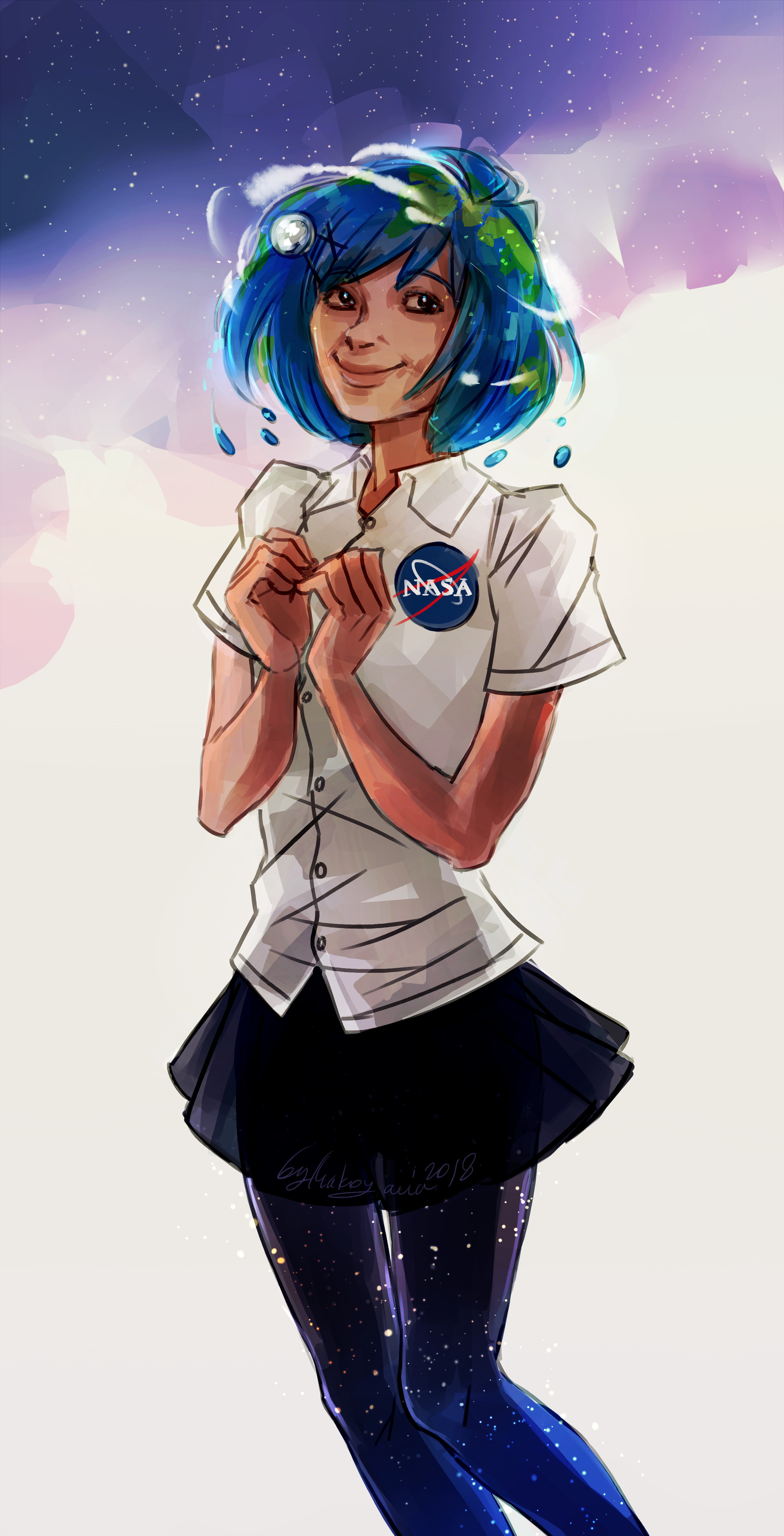 how to draw earth chan