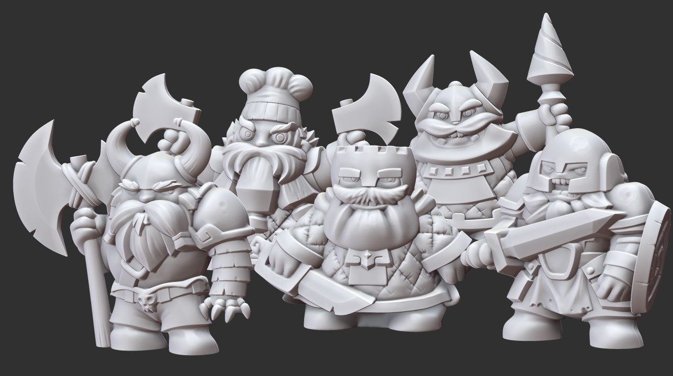 ArtStation - More Dwar7s Winter meeples