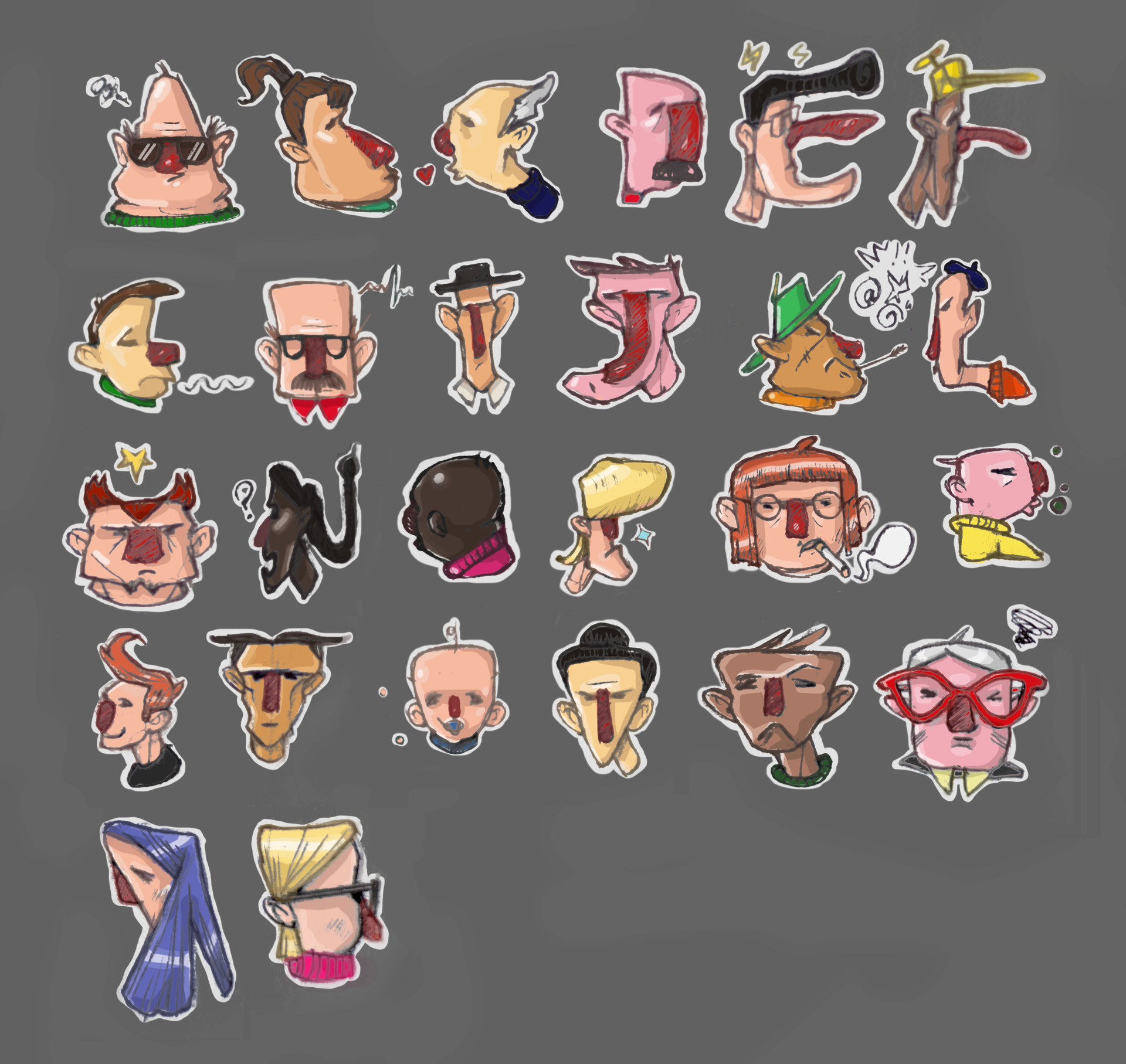 ArtStation - Chara design alphabet