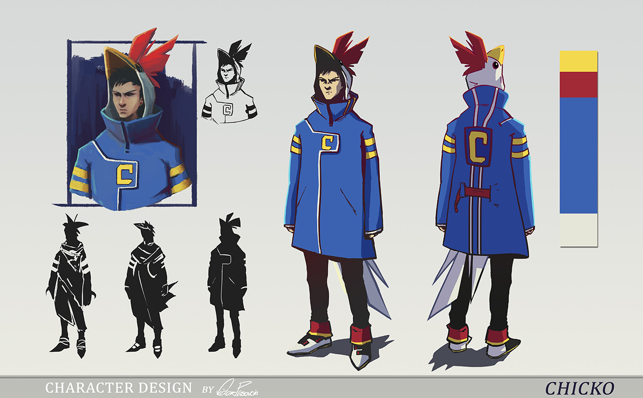 ArtStation - Chicko The Rooster fighter design