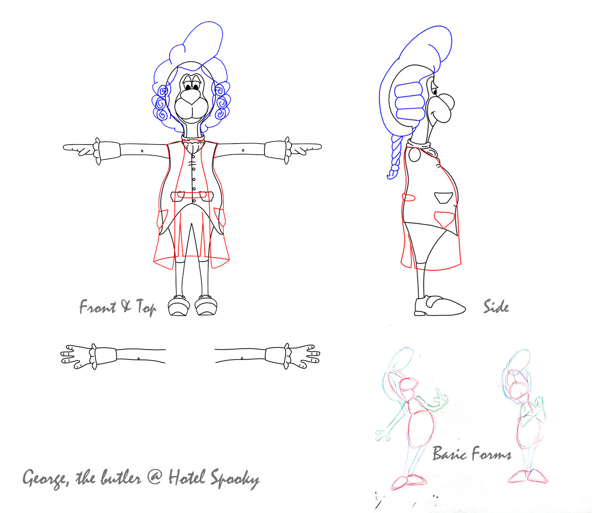 Cristina Zoica Dumitru - George the butler, 3D model and design