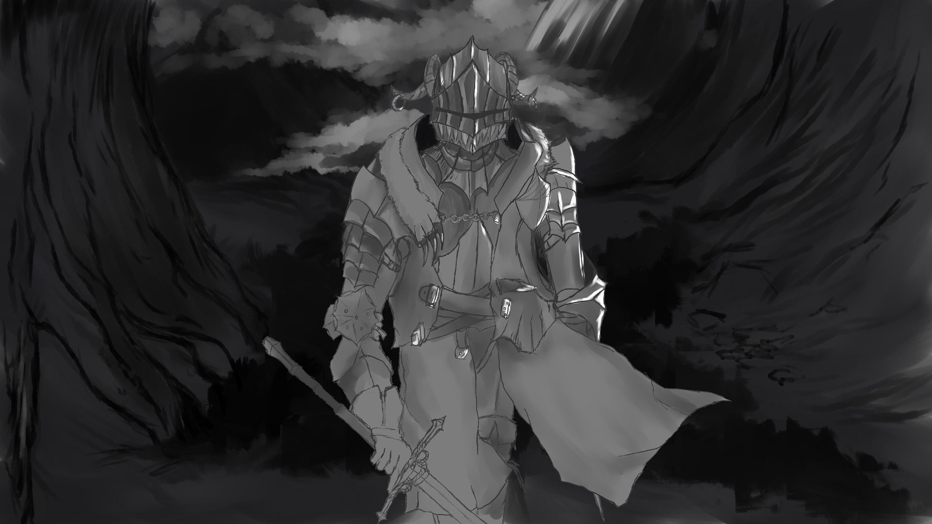 ArtStation - Very Old Knight WIP