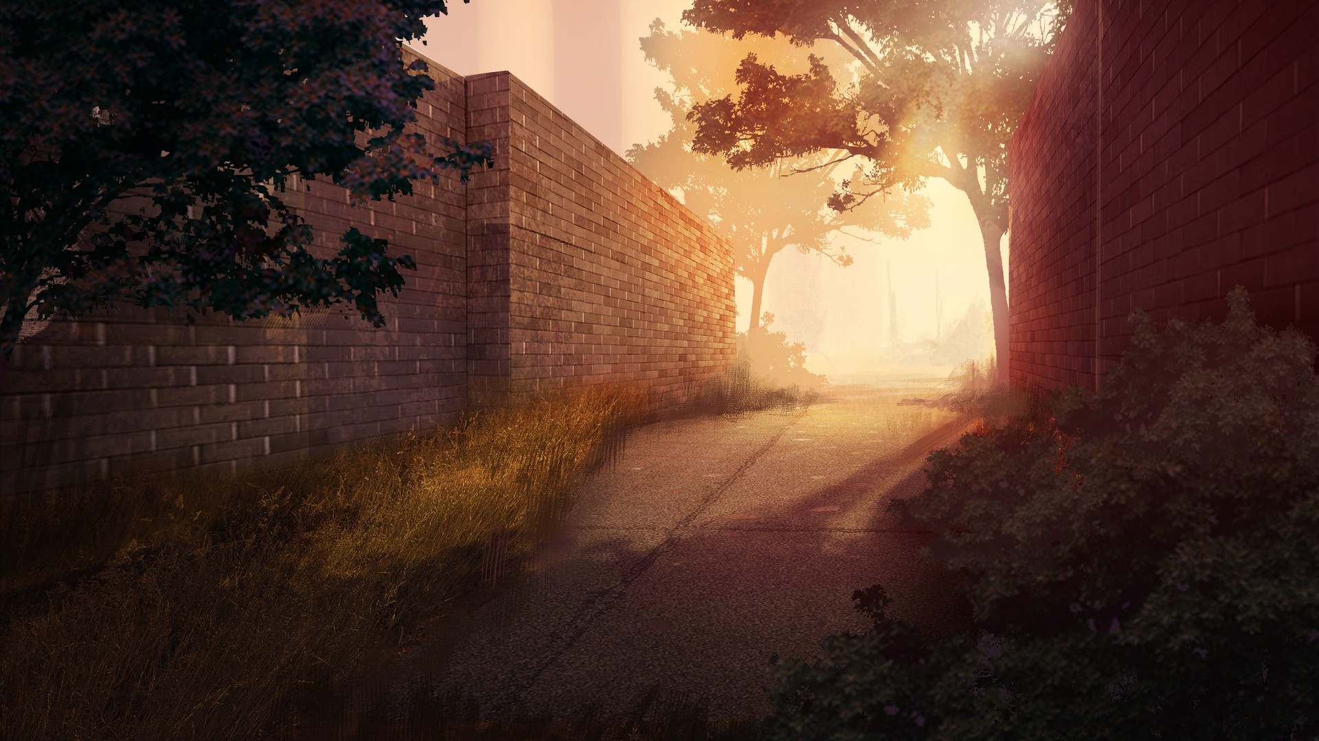 ArtStation - Sunset Alleyway