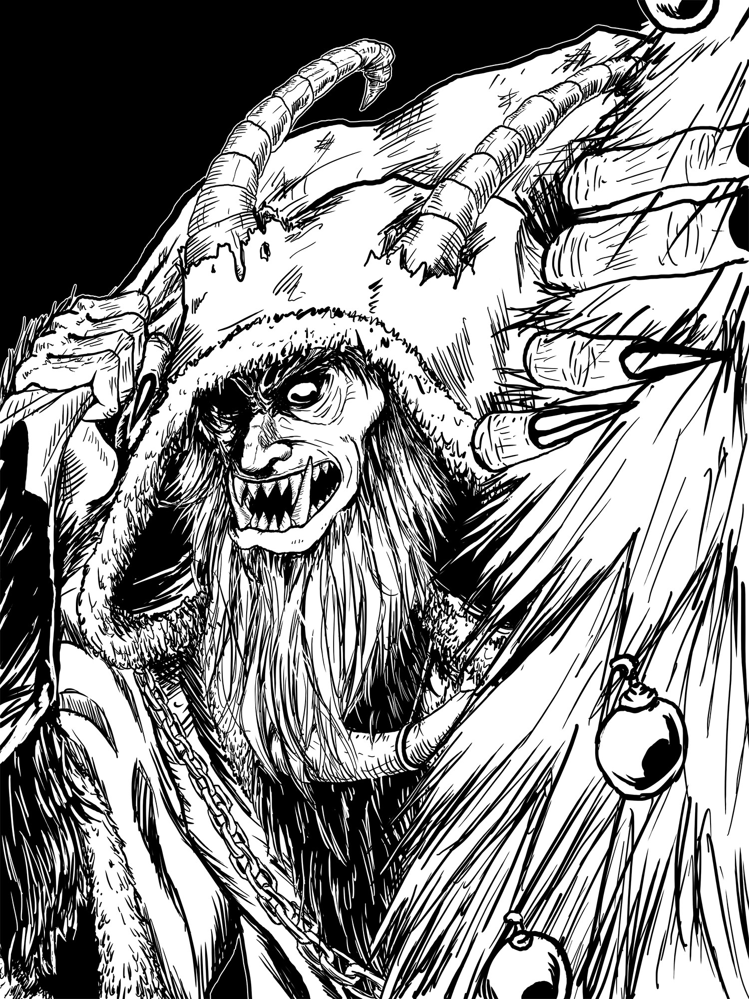 krampus coloring pages