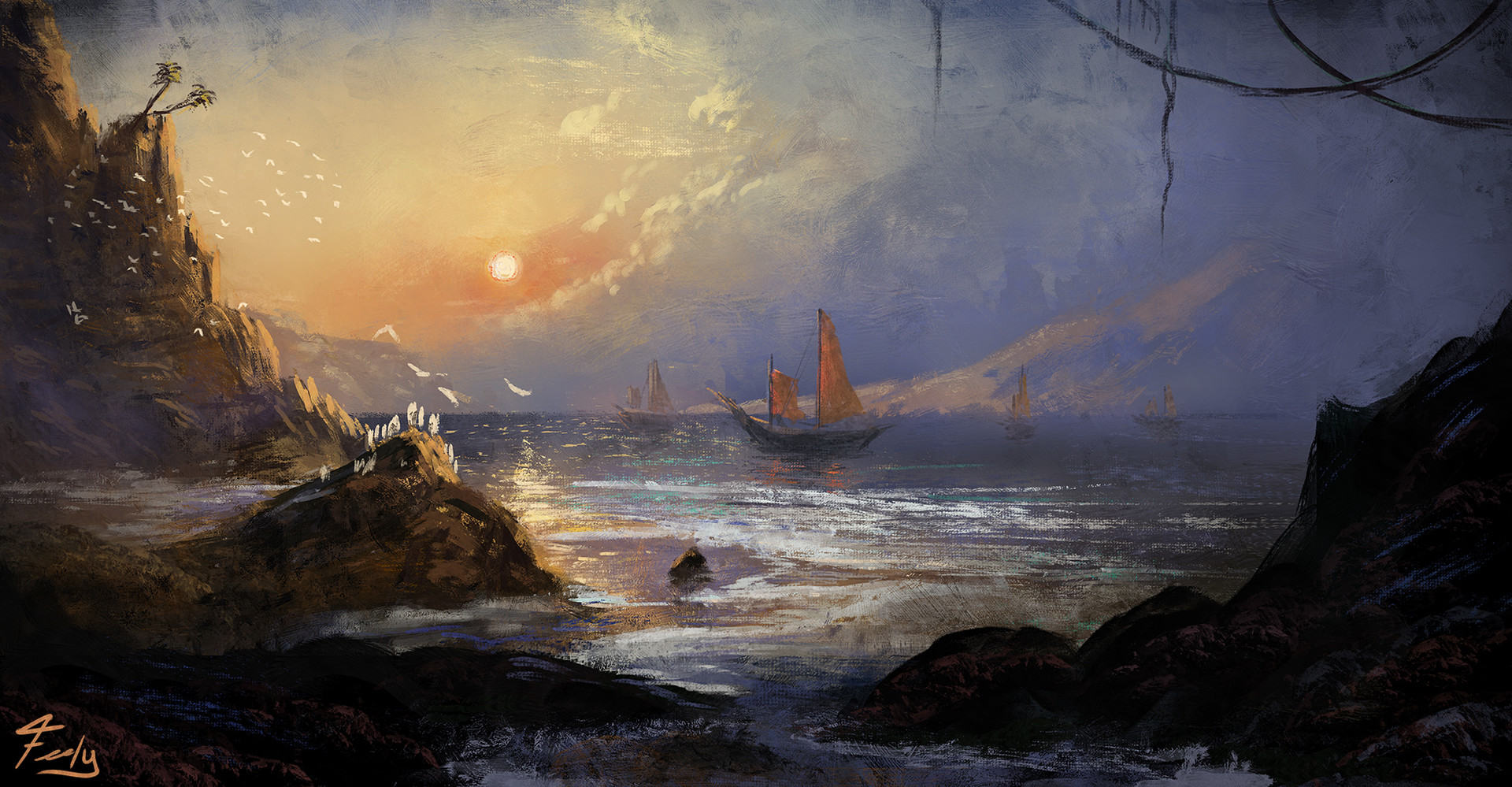 Hidden Shores by Joseph Feely : r/ImaginaryLandscapes