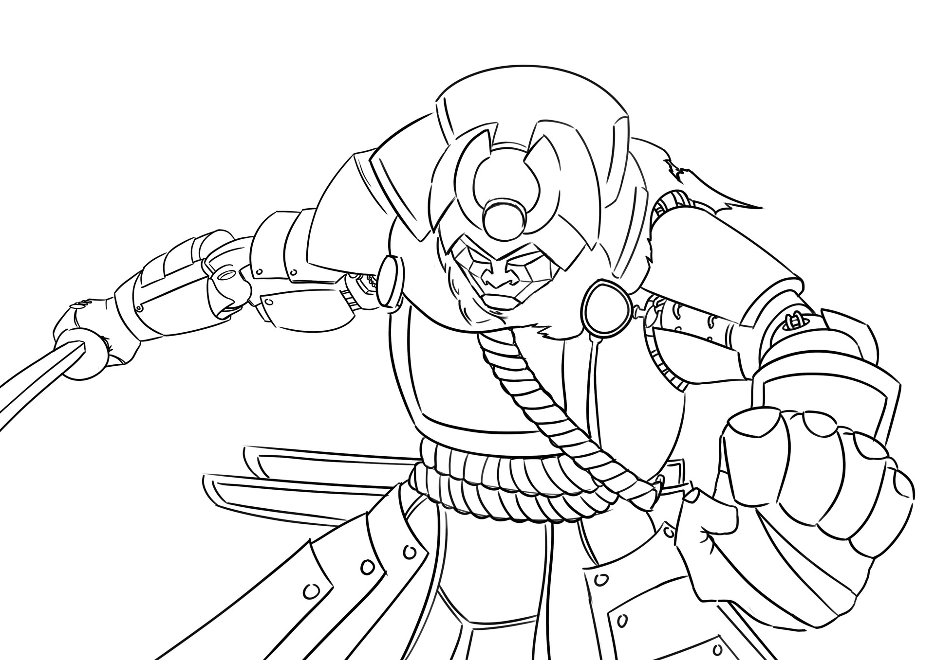 robot samurai coloring pages