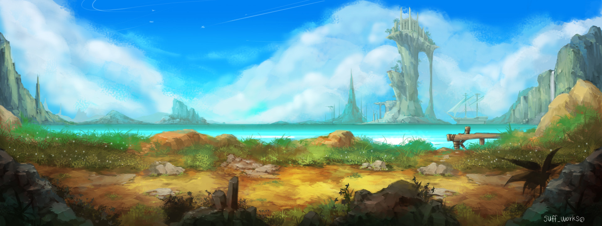 ArtStation - 개인작업 Side-Scrolling back ground