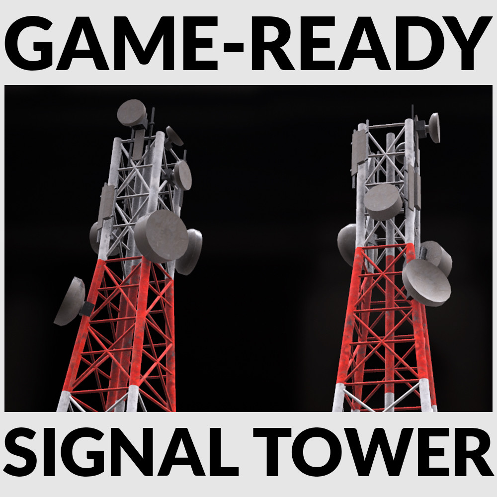 ArtStation - Game-Ready Signal Tower 3D Model